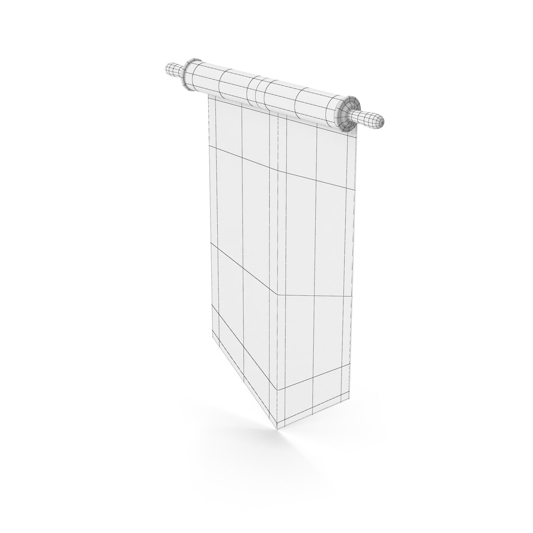 3D Blank Paper Scroll Model - TurboSquid 2047700