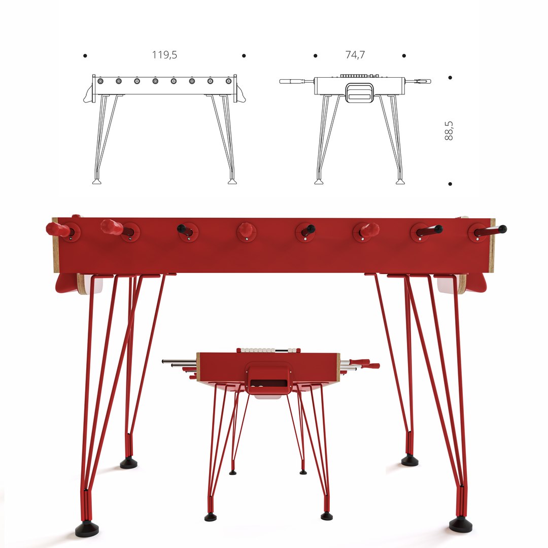 Table Football Apollo20 From FAS Pendezza 3D Model - TurboSquid 2066491