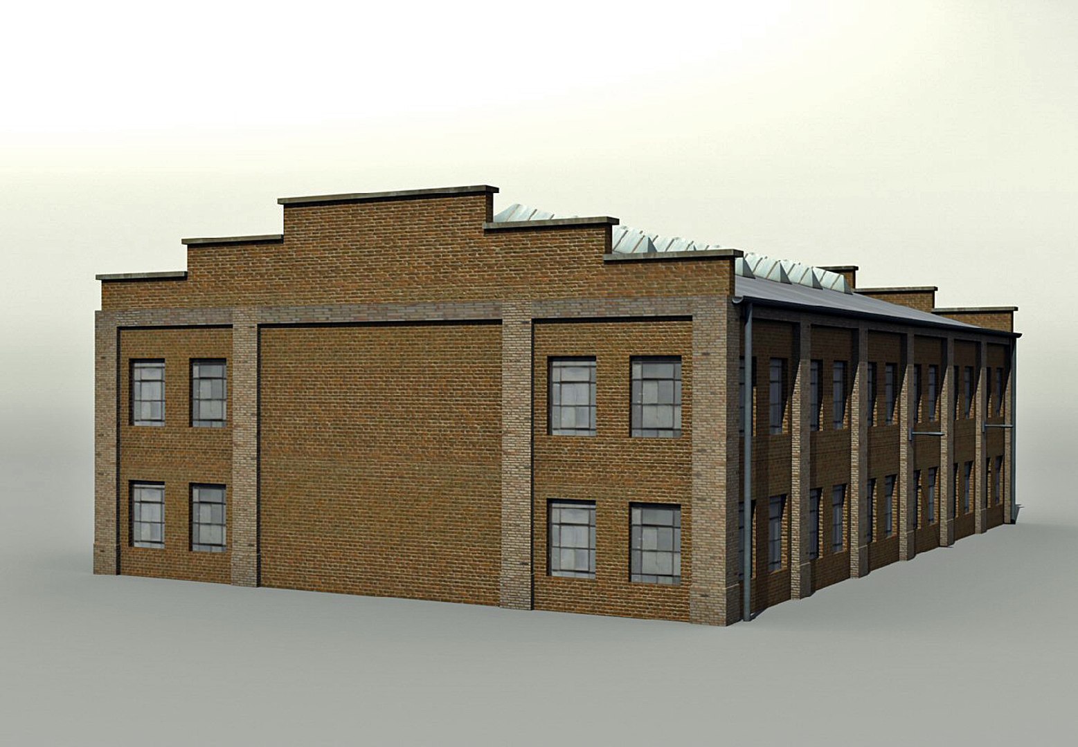 Old Factory Hall 3d Model