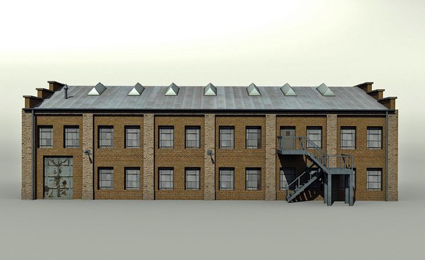 factory buildings 3ds