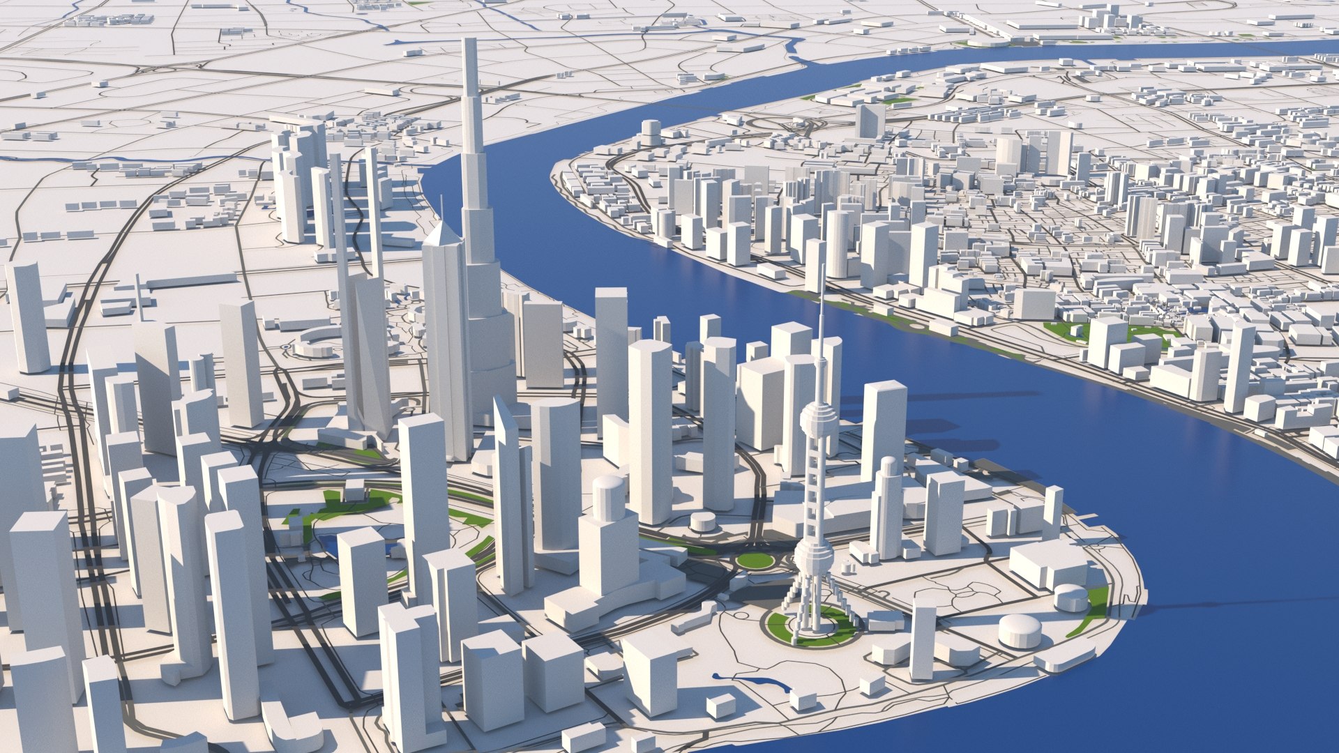 3D Shanghai City Center - TurboSquid 1849702