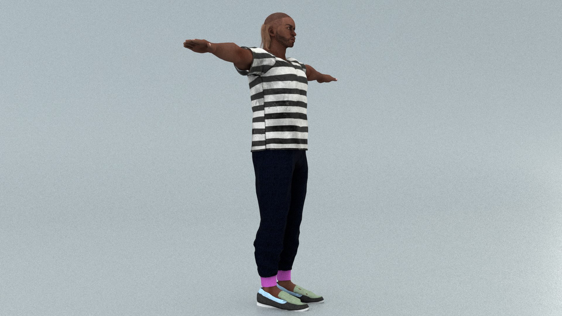 3D Model Laos Black Athletic Male - TurboSquid 2054425