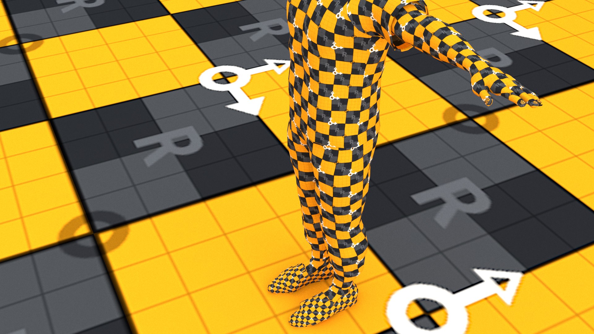 3D Model Laos Black Athletic Male - TurboSquid 2054425