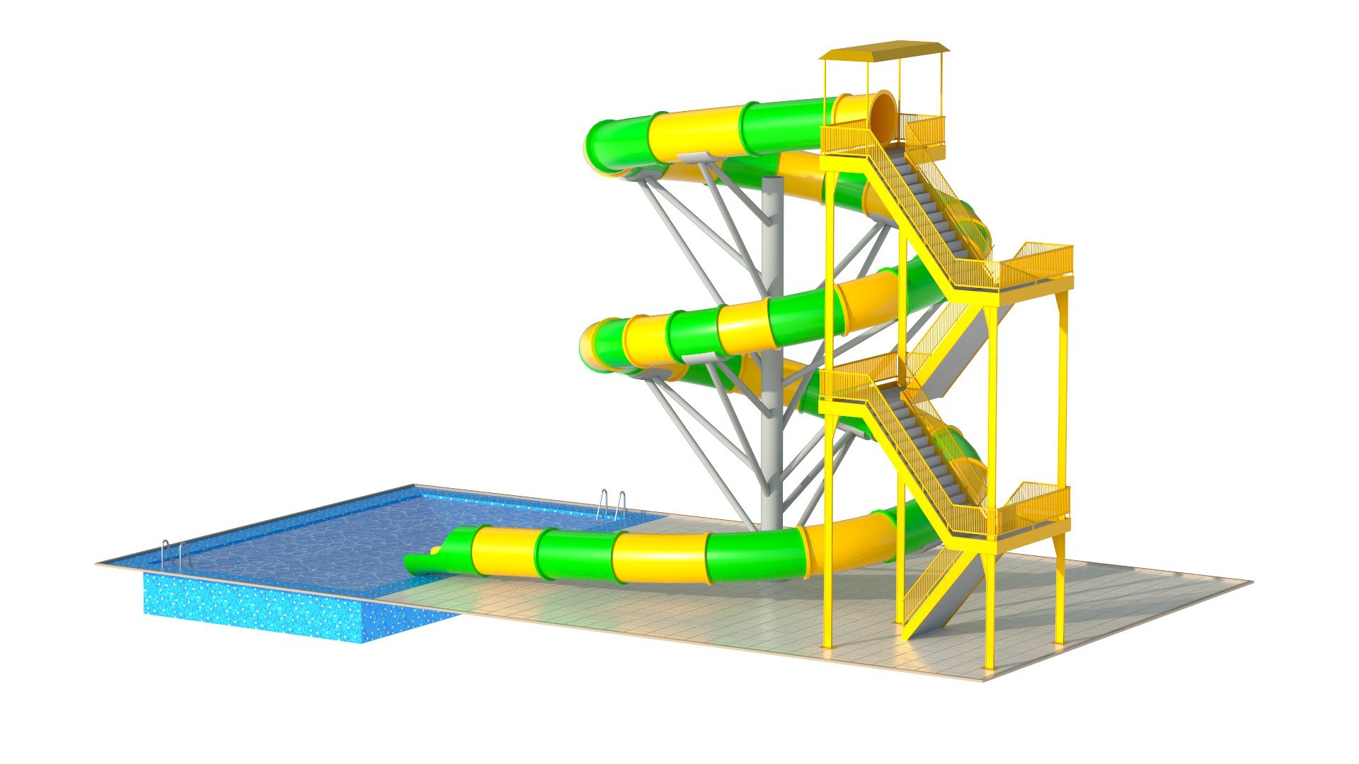 Water Slide Collection Model - TurboSquid 2163288