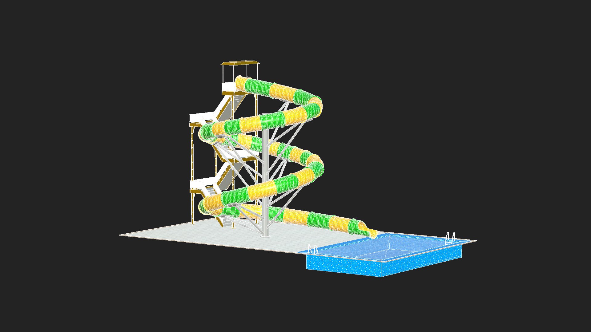 Water Slide Collection Model - TurboSquid 2163288