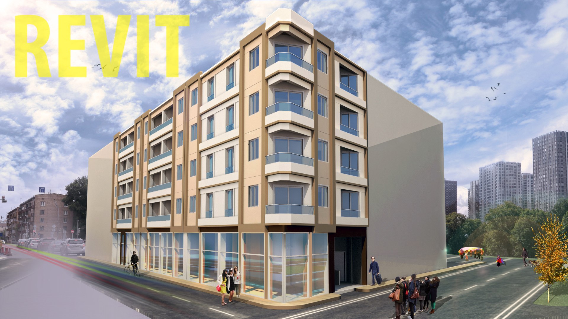 Revit Project Apartment Building 3D Model - TurboSquid 1338159