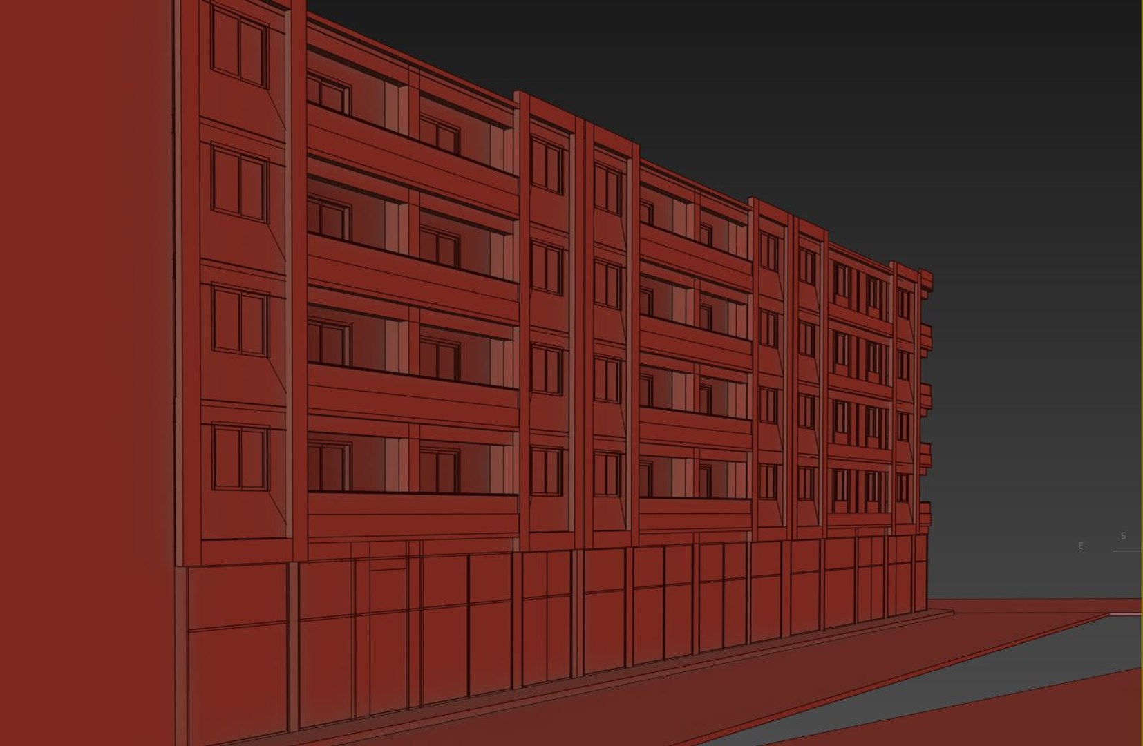 Revit Project Apartment Building 3D Model - TurboSquid 1338159