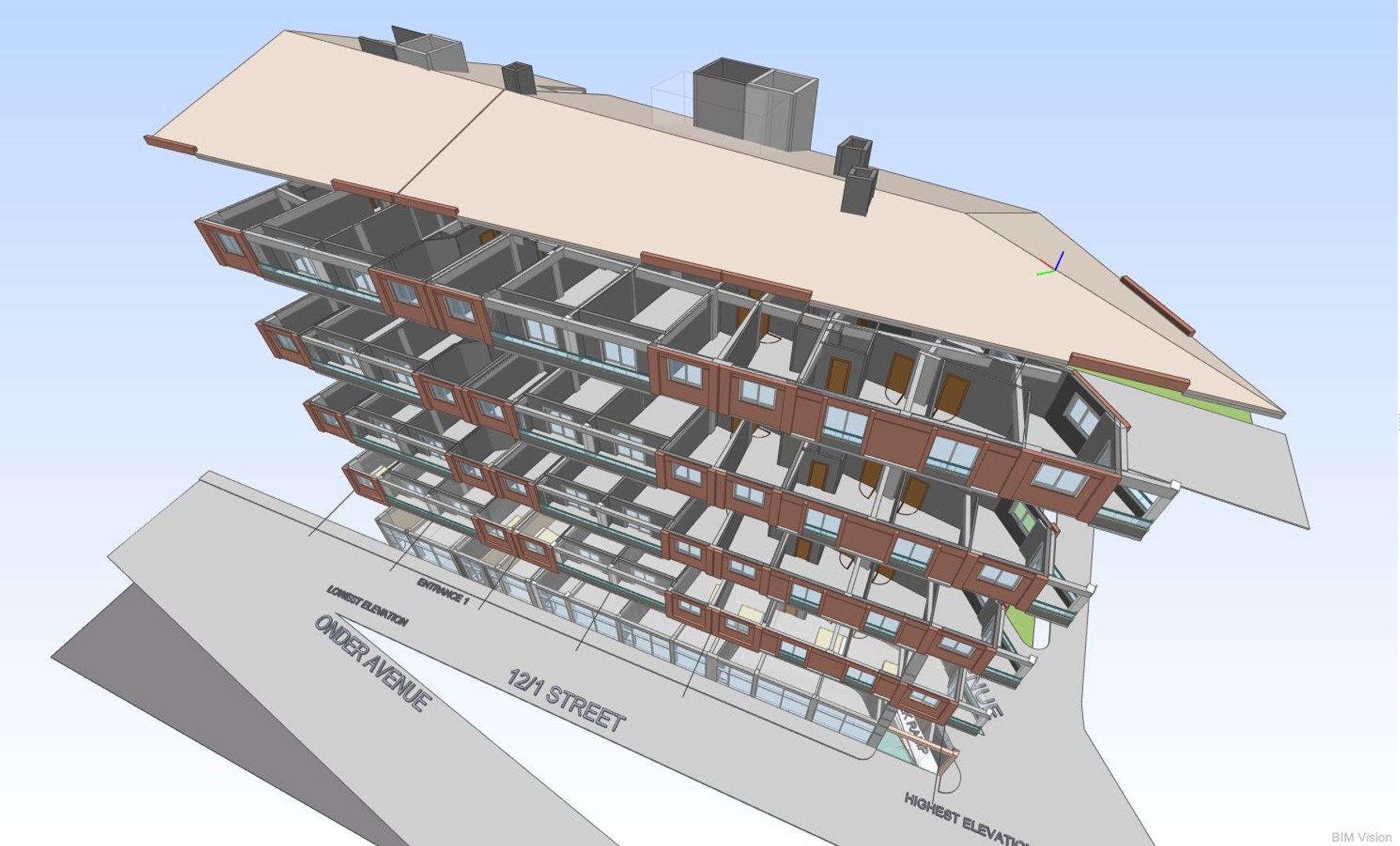Revit Project Apartment Building 3D Model - TurboSquid 1338159