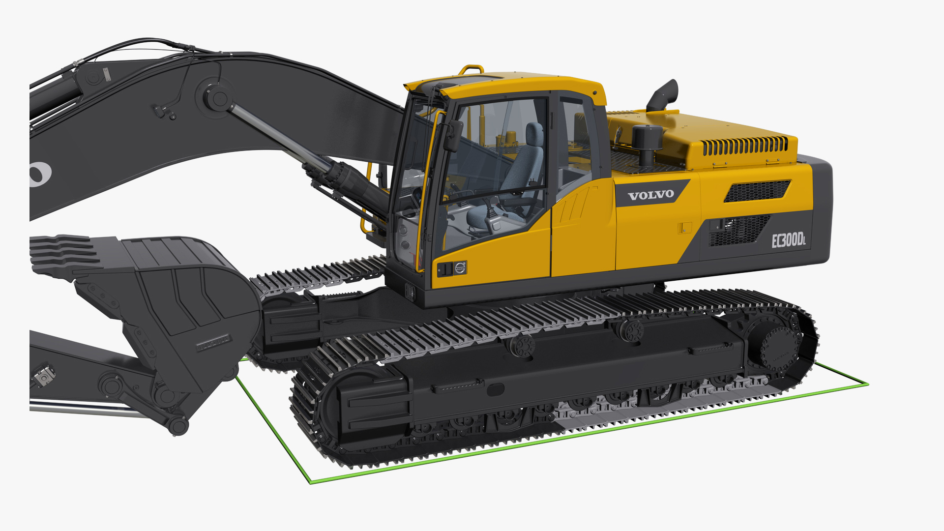 3D Tracked Excavator VOLVO EC300Dl Rigged Model - TurboSquid 2293388