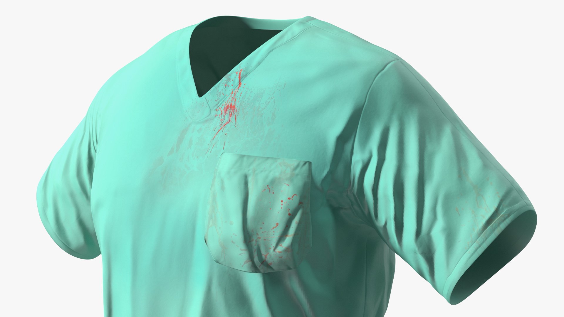 Surgeon Dress Pants And Shirt Scrub Blood Stained 3D - TurboSquid 2132241