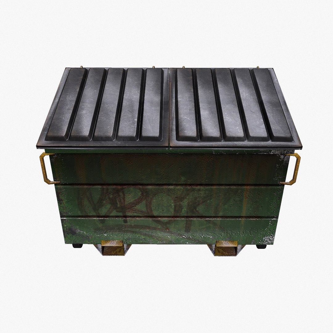 3d model garbage dumpster