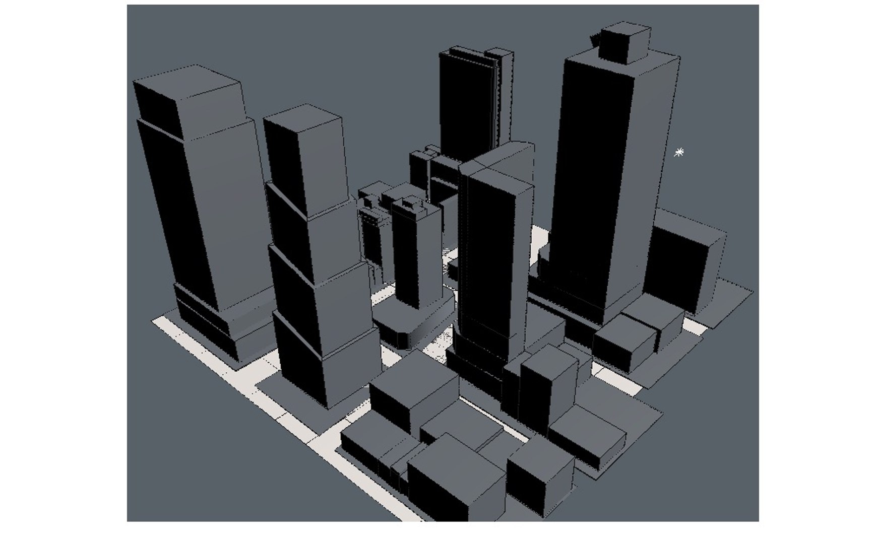 square city cityscape 3d model