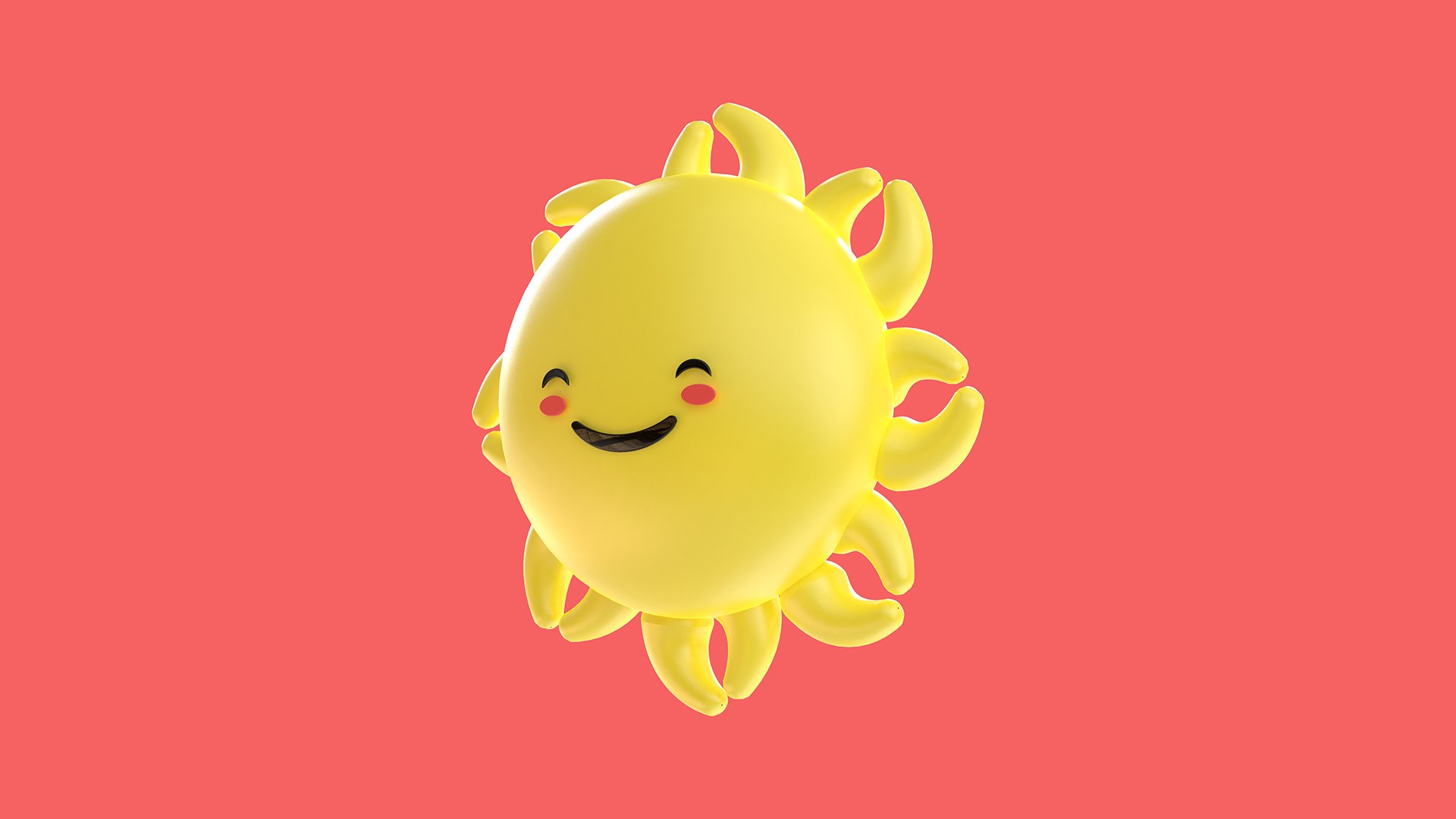 Free 3D 3d Smiley And Happy Sun - TurboSquid 2236283