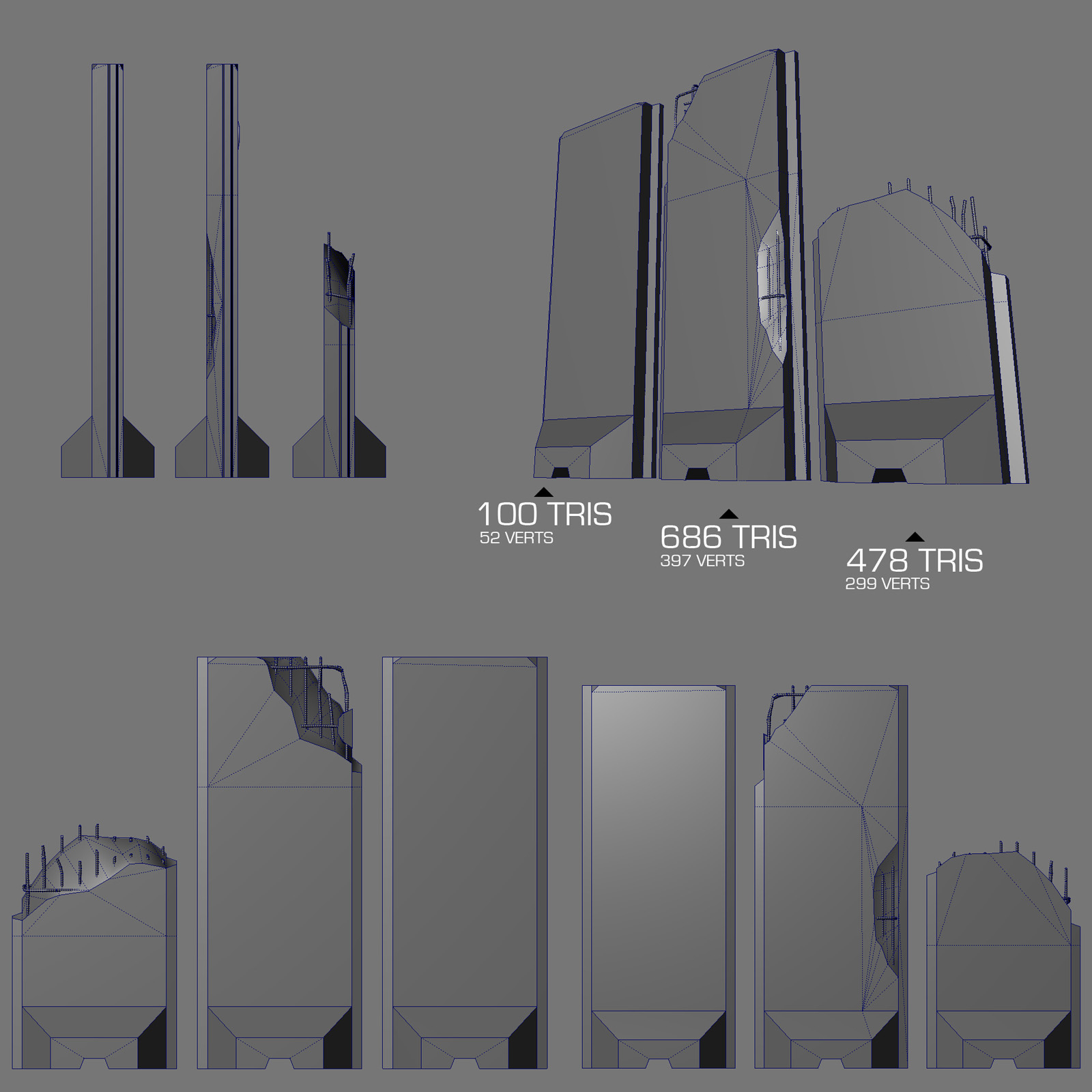 3d concrete barriers military walls