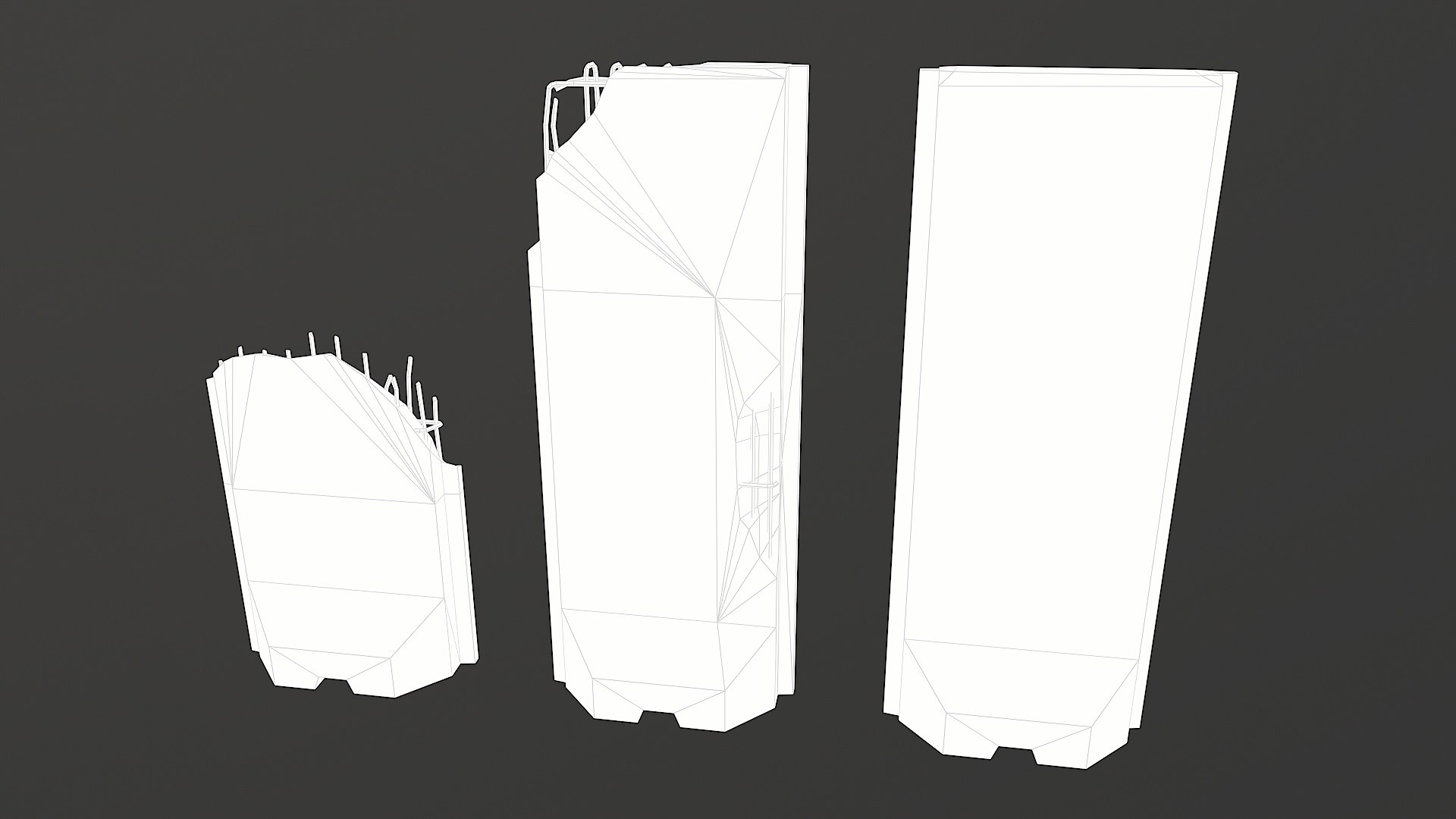 3d concrete barriers military walls