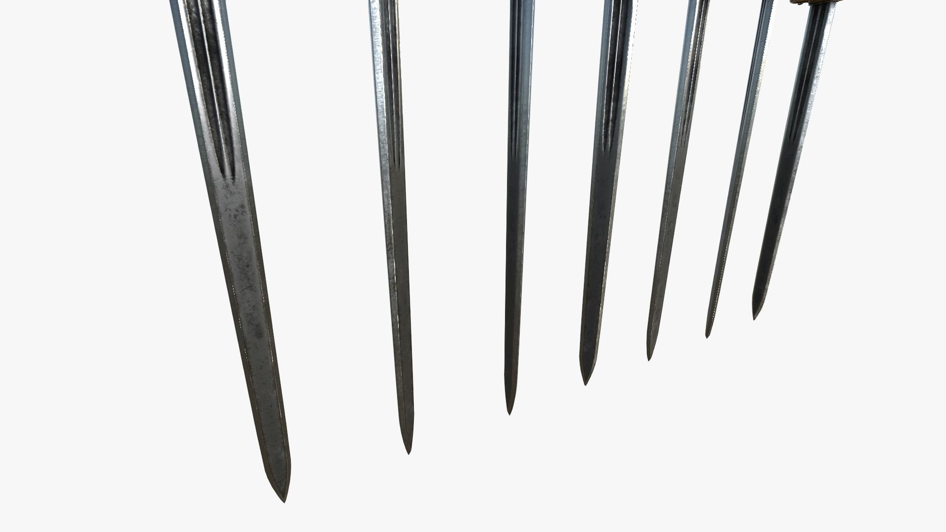 Fantasy Sword RPG Katzbalger Arming Sword Dagesse Cinquedea Sword Knife ...