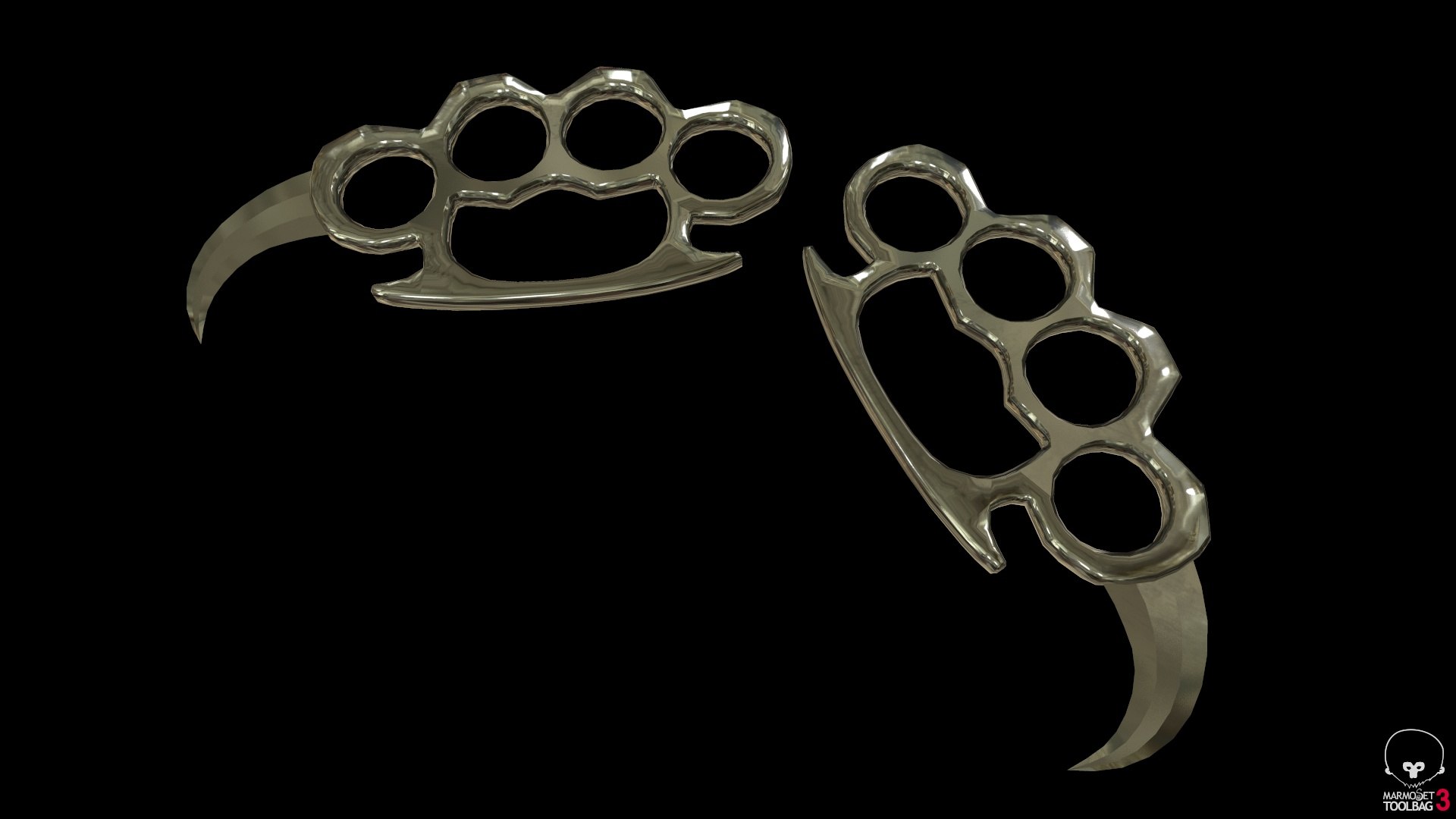 Brass Knuckle with Karambit 3D model - TurboSquid 2109446