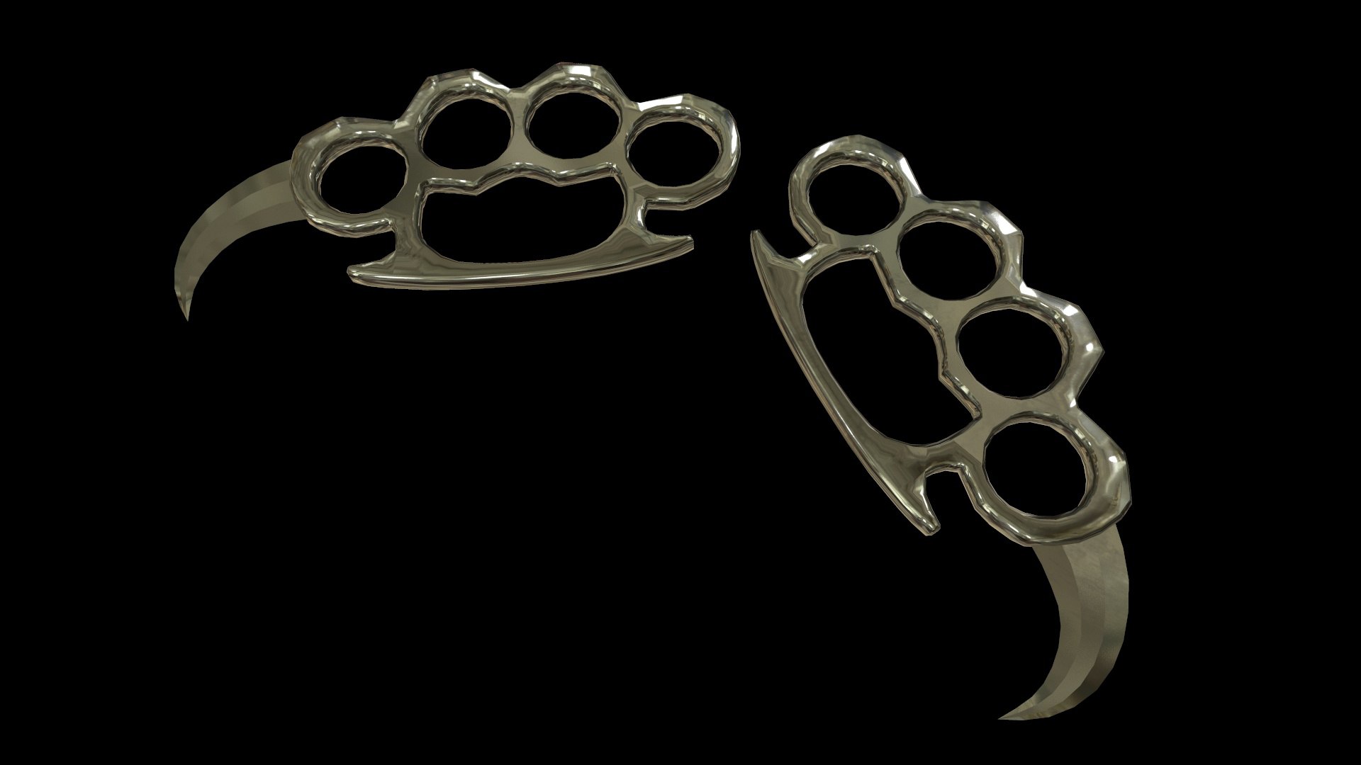 Brass Knuckle With Karambit 3D Model - TurboSquid 2109446