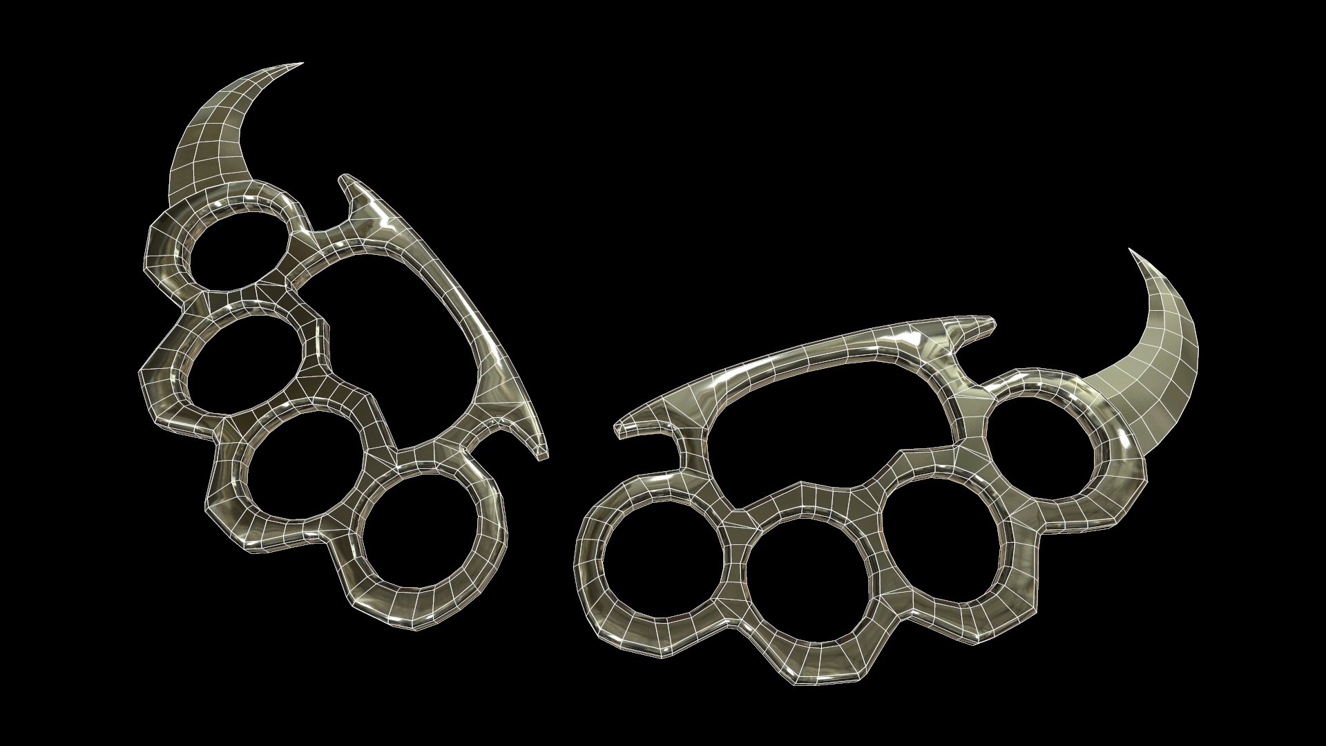 Brass Knuckle With Karambit 3D Model - TurboSquid 2109446