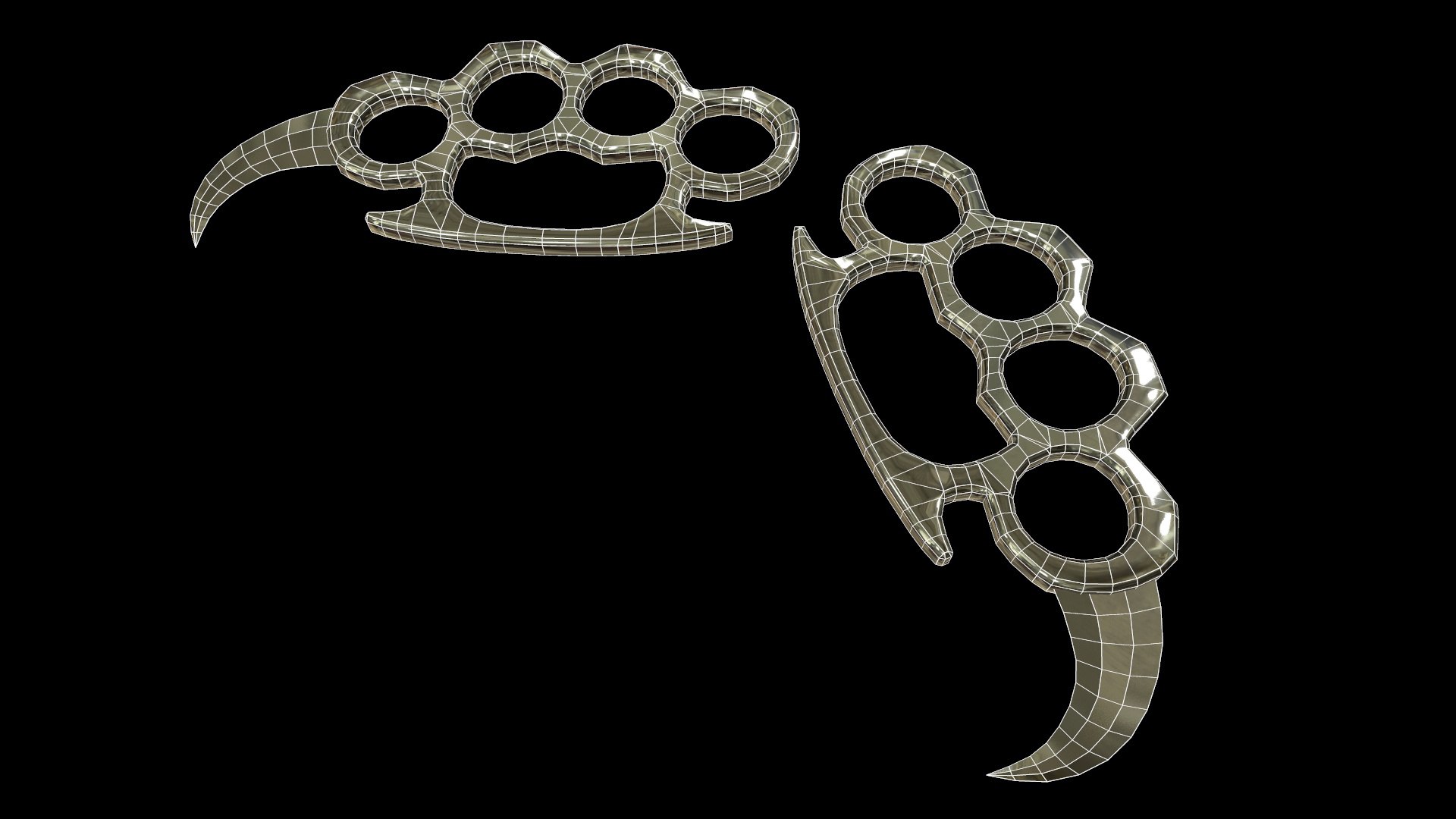 Brass Knuckle With Karambit 3D Model - TurboSquid 2109446