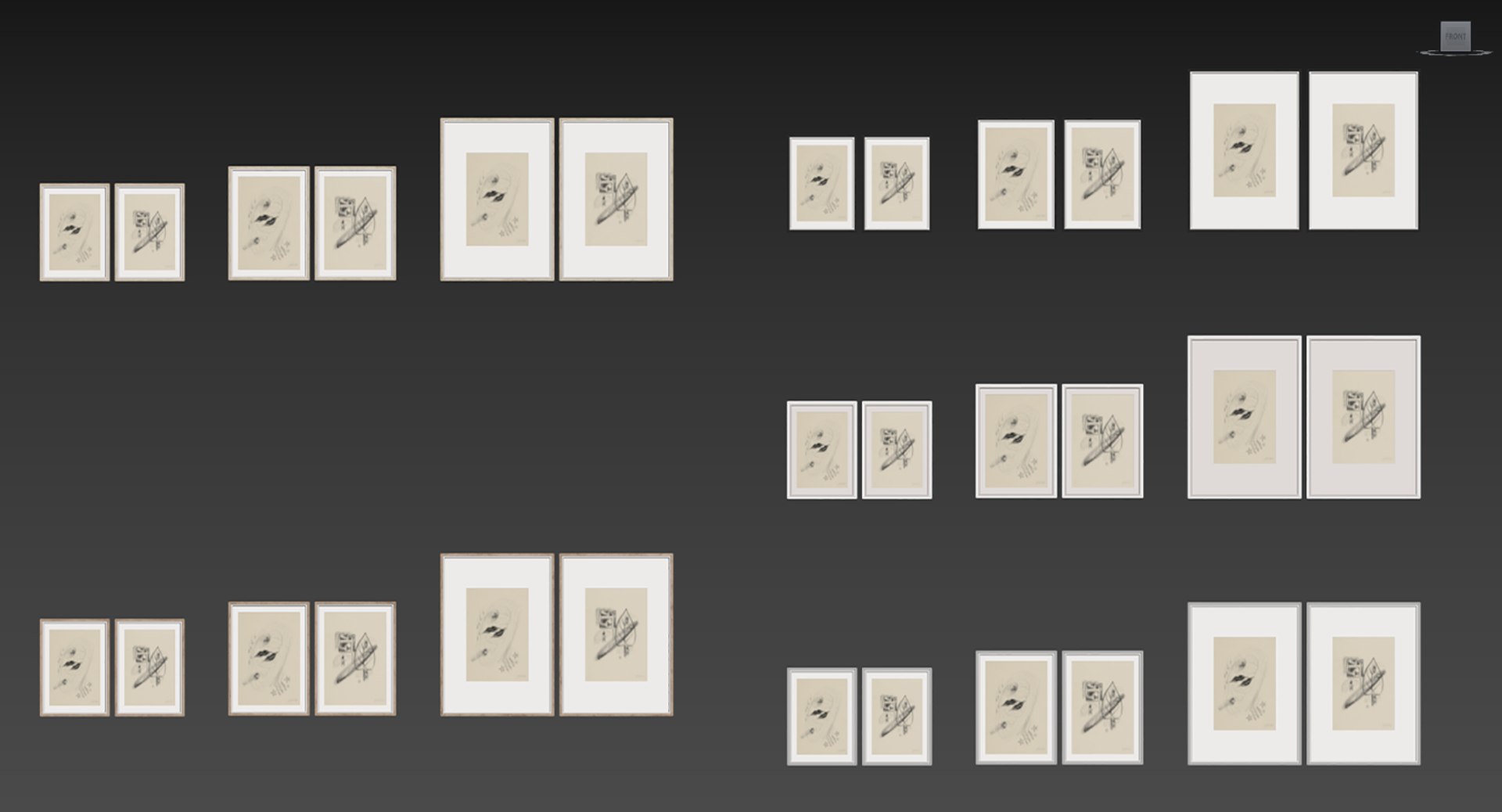 3D Picture Frames Set-428 - TurboSquid 2080179