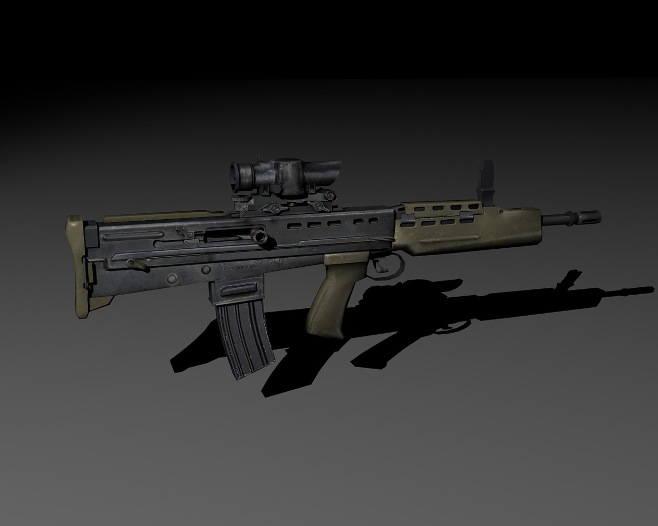 3d Model Sa80 Assault Rifle