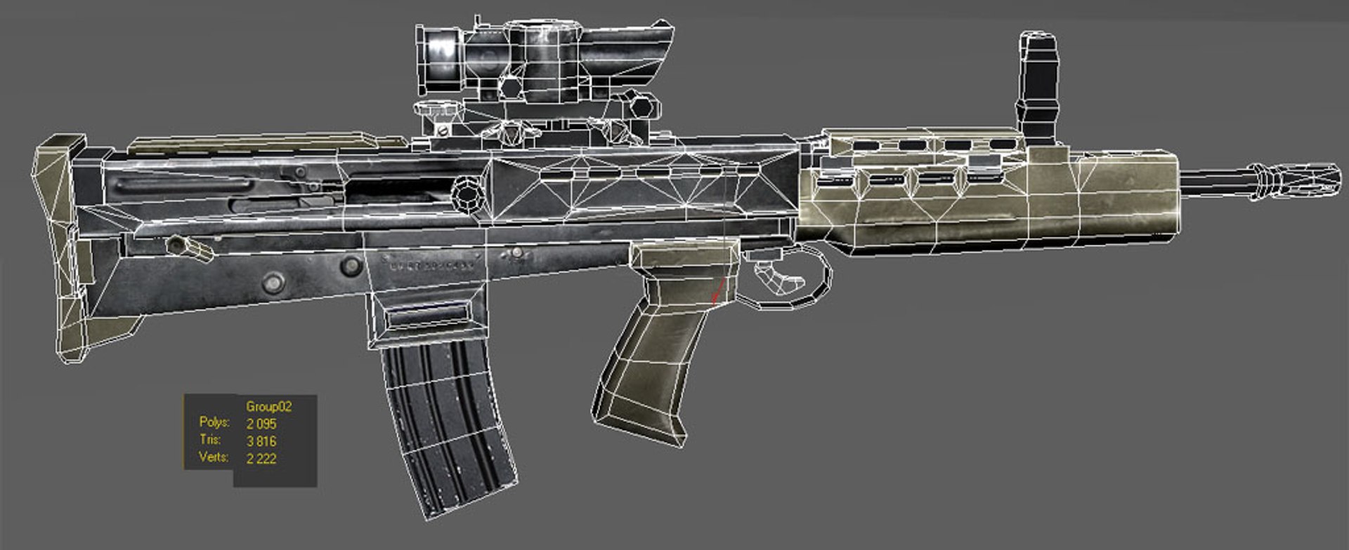 3d Model Sa80 Assault Rifle