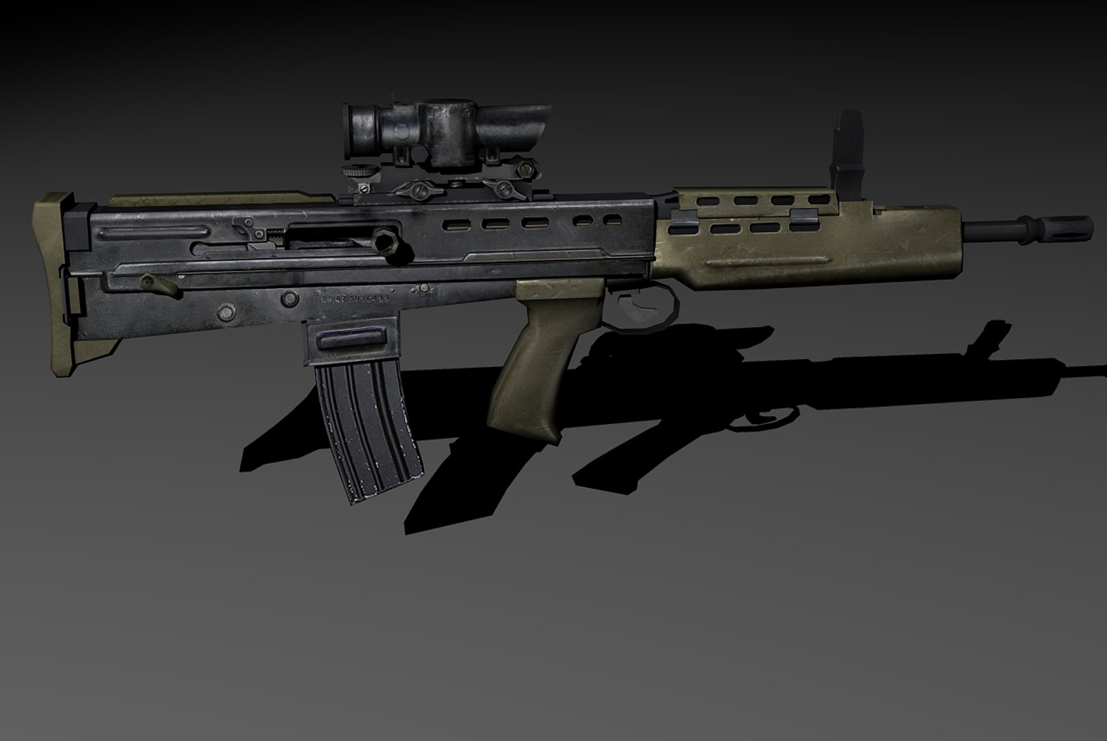 3d Model Sa80 Assault Rifle