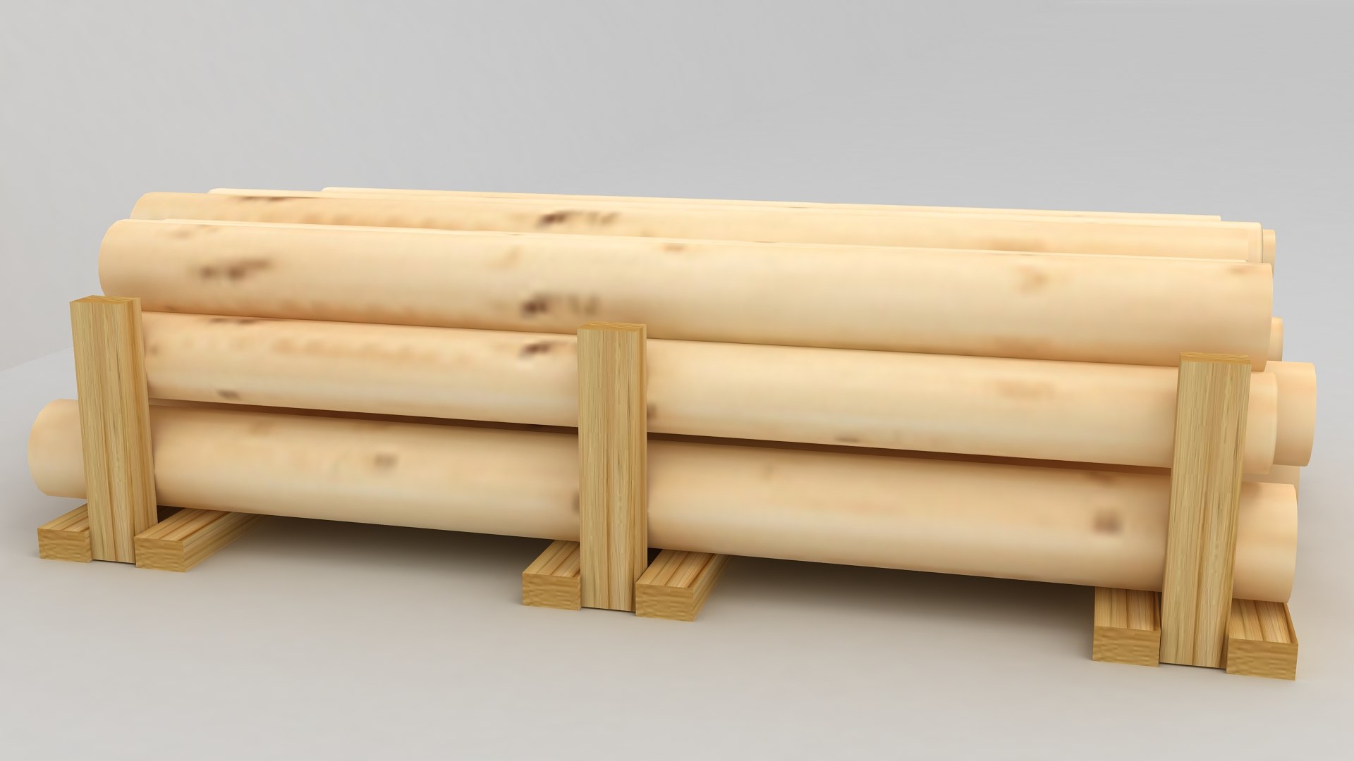 Wooden Log Stack 3D Model - TurboSquid 1959072