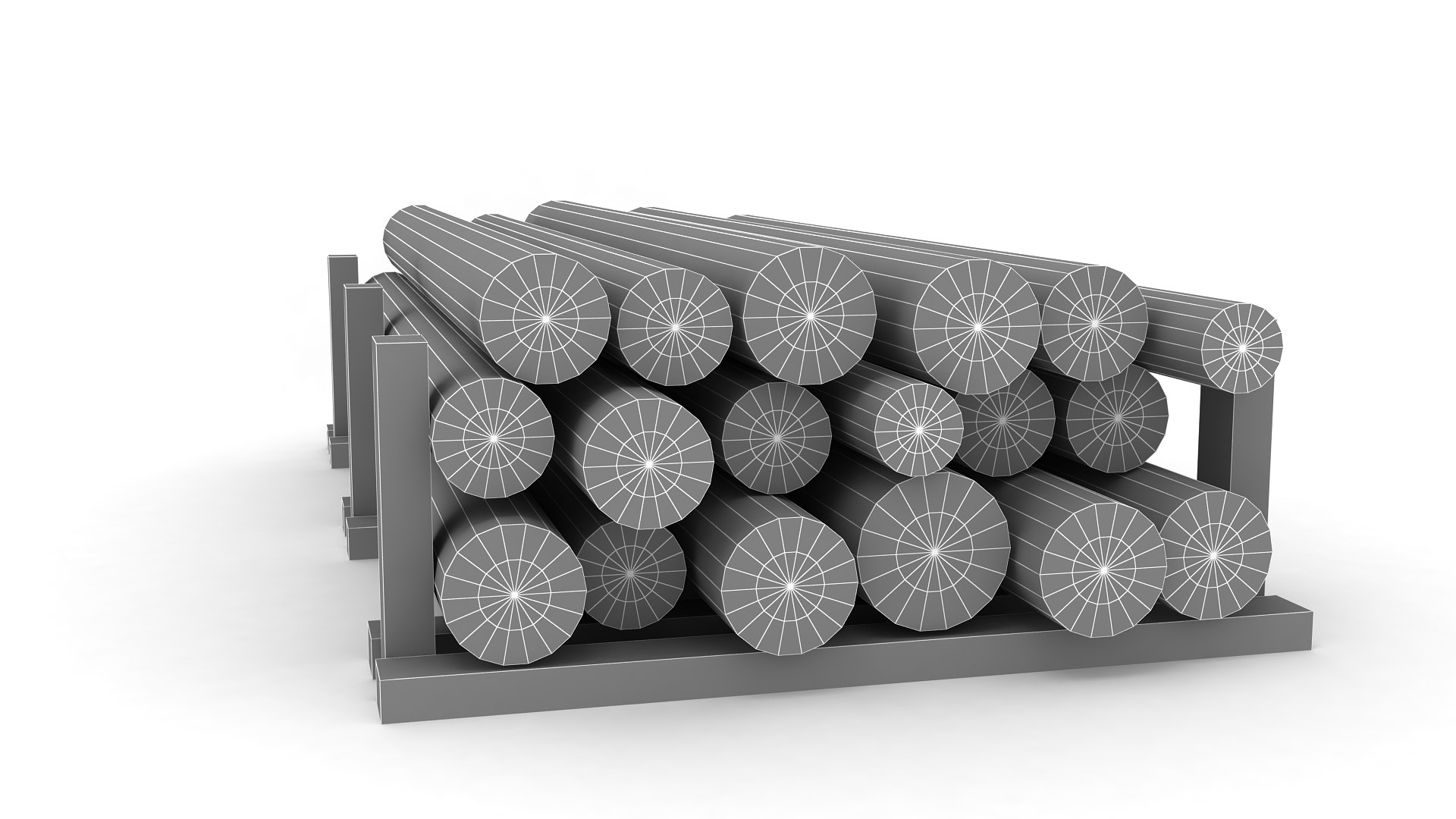 Wooden Log Stack 3D Model - TurboSquid 1959072