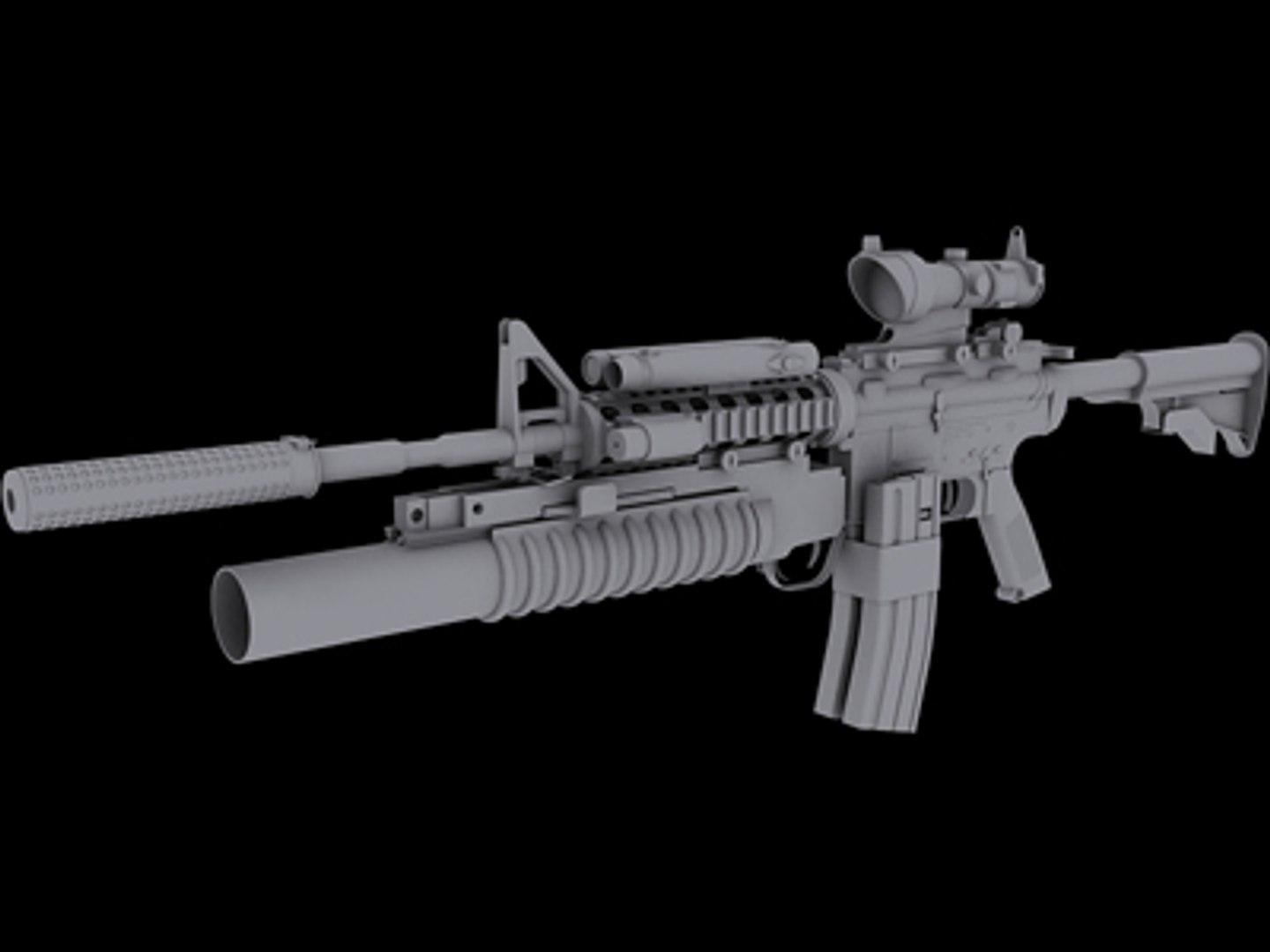3d Model M4a1
