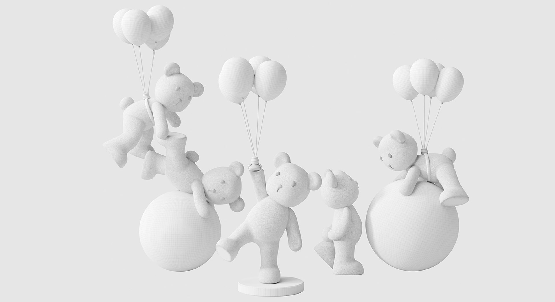 Collection of decorative bears model - TurboSquid 2178501