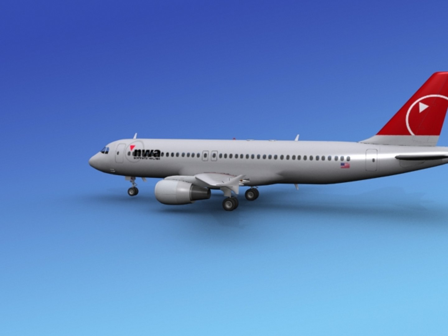 3d Airline Airbus Model