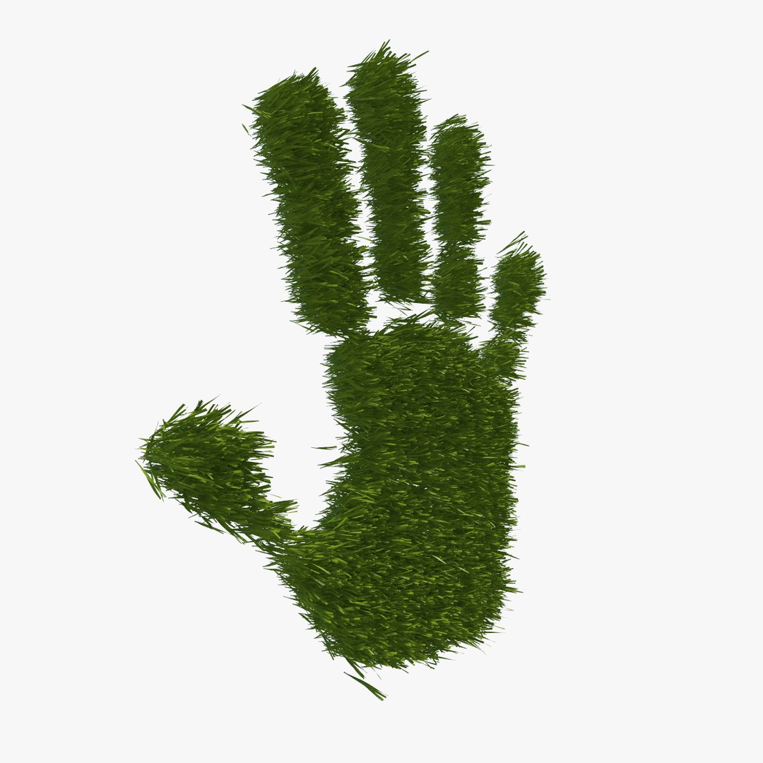 3d Model Green Peace Hand