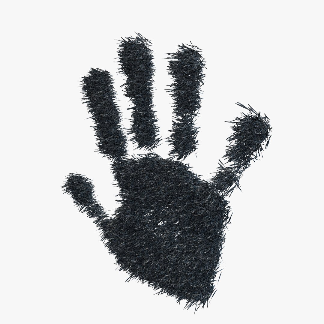 3d Model Green Peace Hand