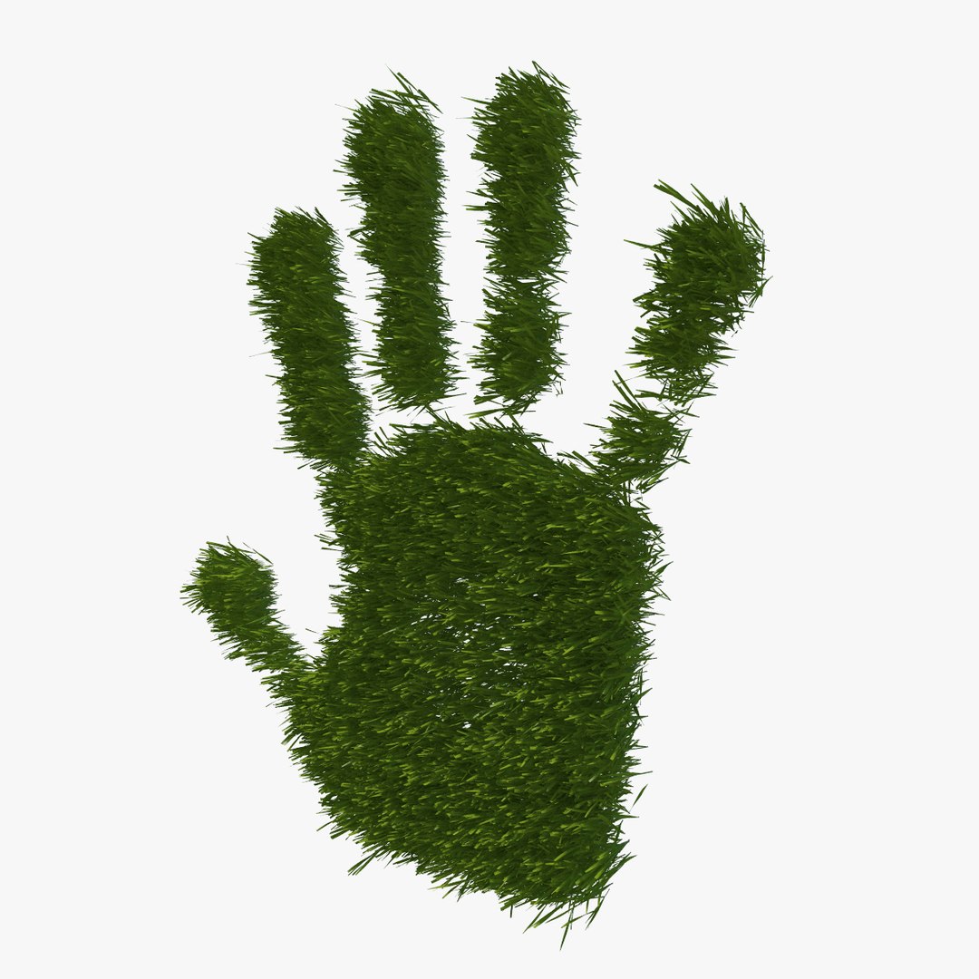 3d Model Green Peace Hand