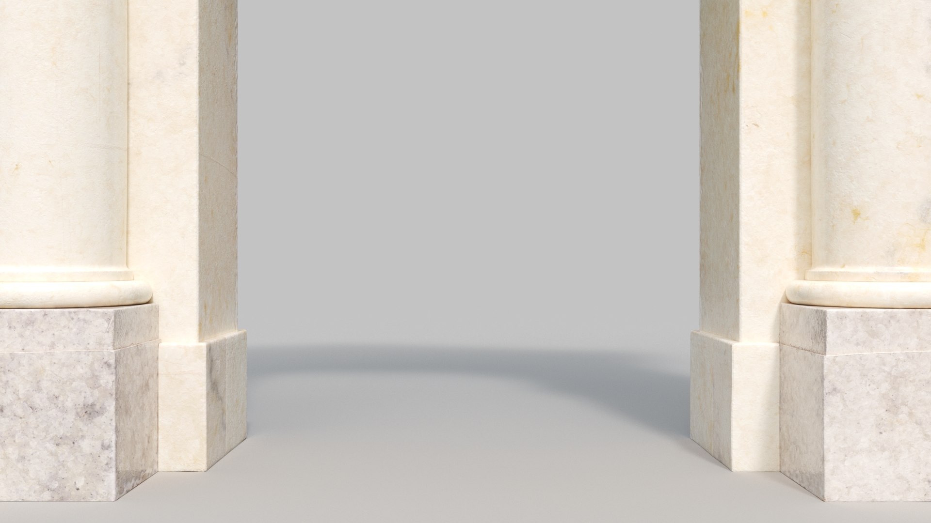 3D Classic Tuscan Entrance With Pediment Model - TurboSquid 1876819