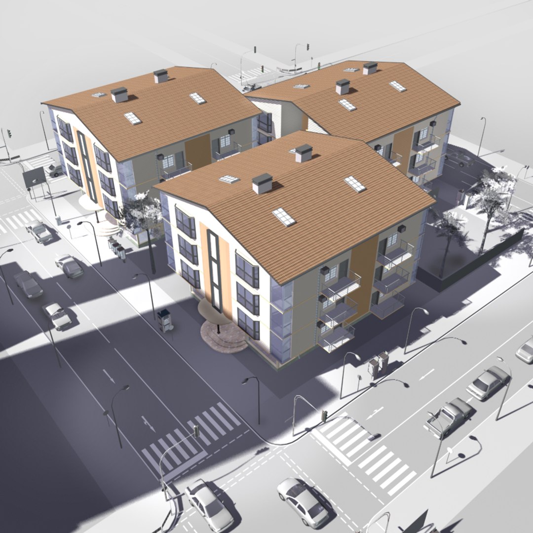 Urban Block Buildings Max