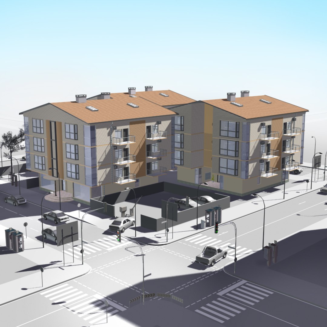 Urban Block Buildings Max