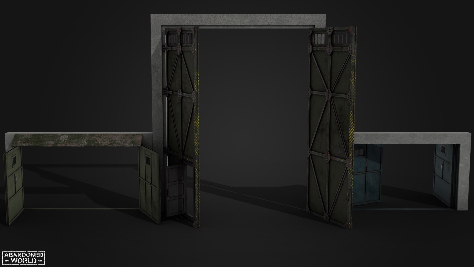 Big Industrial Gates Model - TurboSquid 2315899