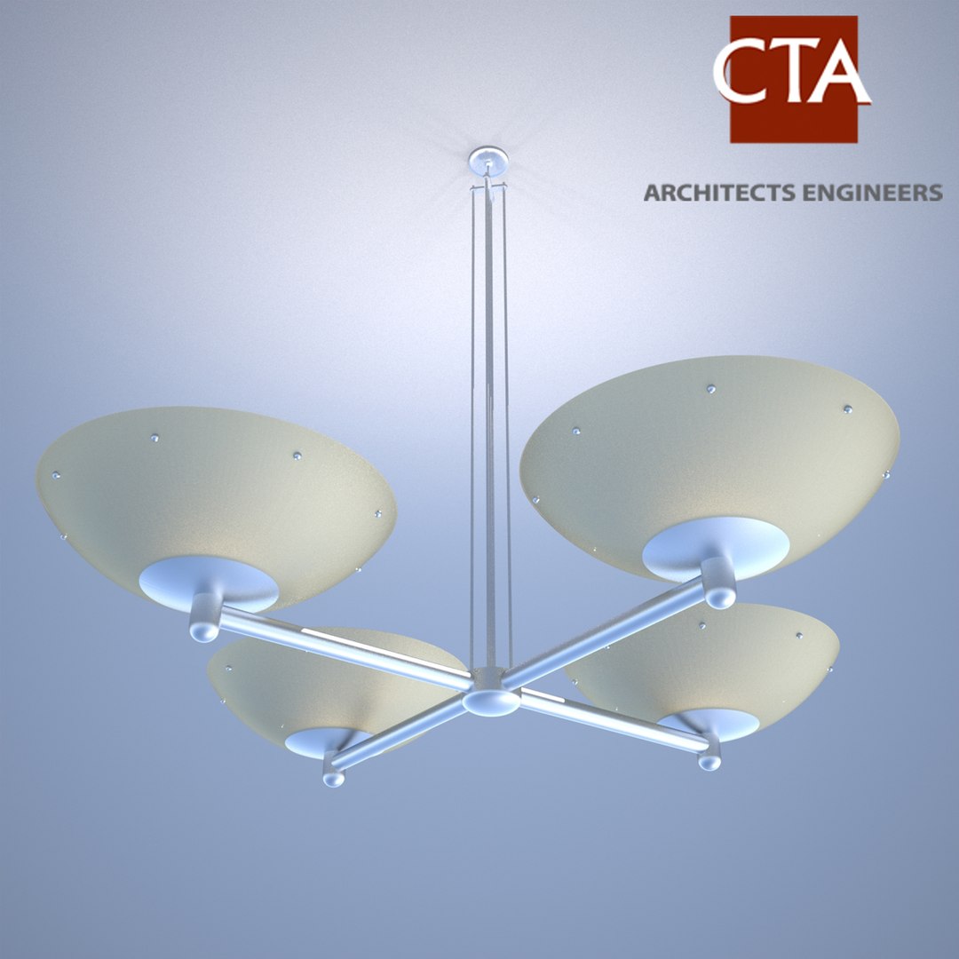 3d Apollo Ceiling Fixture Model