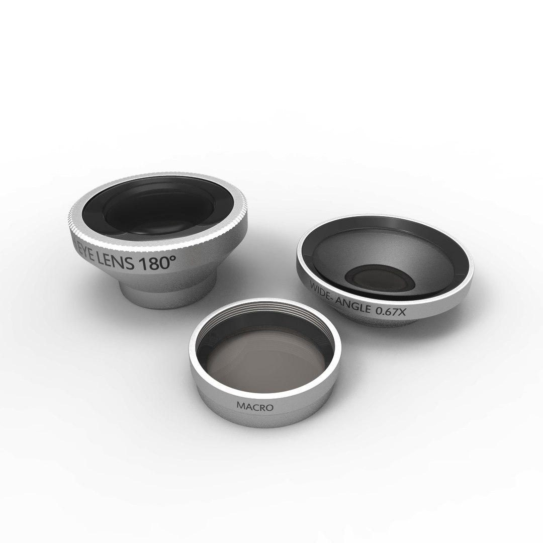 3d 3 Lens Smartphone Model