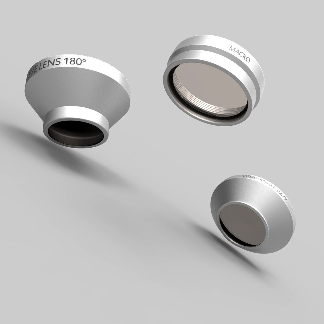 3d 3 Lens Smartphone Model