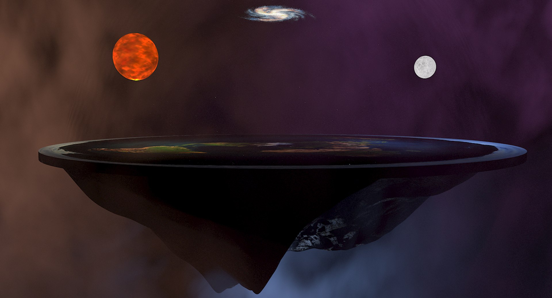 3D Concepts Flat Earth Model - TurboSquid 1176079