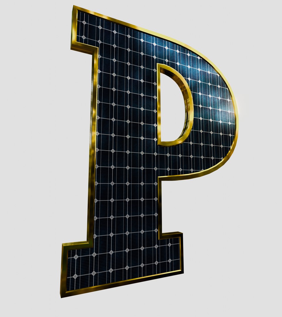 Solar Panel Letter - P 3D Model - TurboSquid 2242130