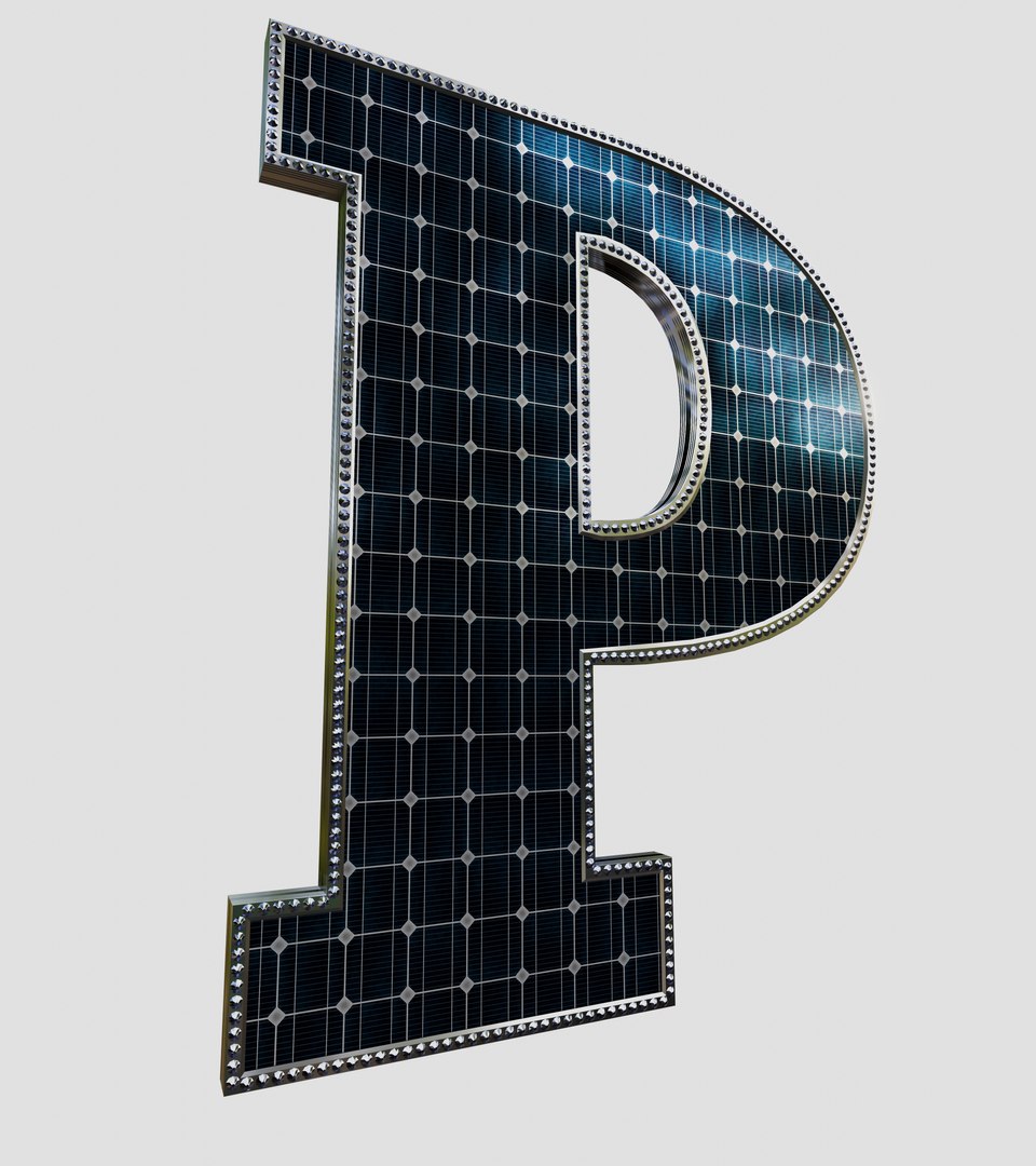 Solar Panel Letter - P 3D Model - TurboSquid 2242130