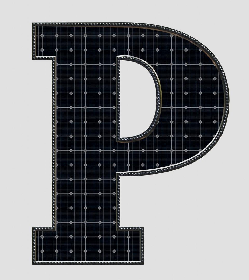 Solar Panel Letter - P 3D Model - TurboSquid 2242130