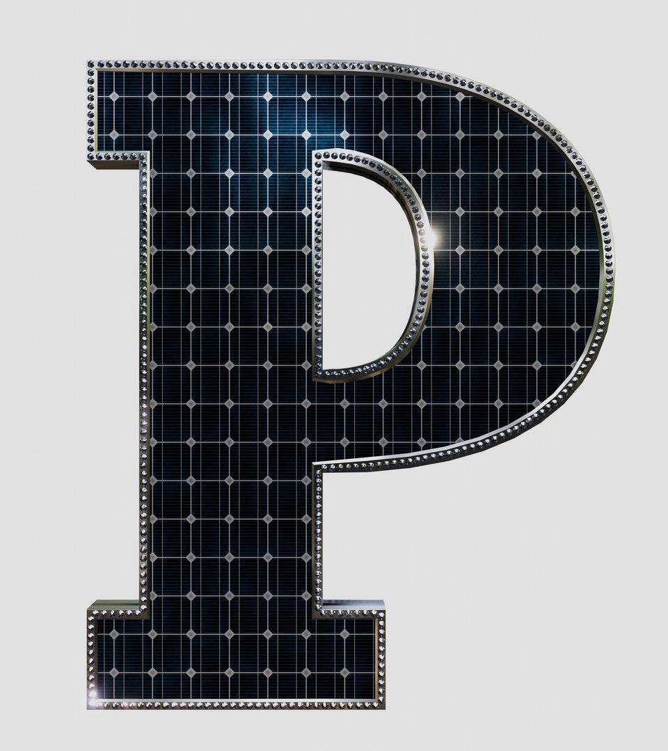 Solar Panel Letter - P 3D Model - TurboSquid 2242130