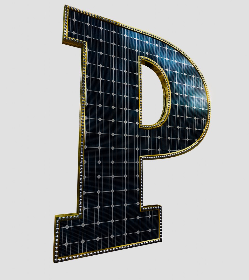 Solar Panel Letter - P 3D Model - TurboSquid 2242130