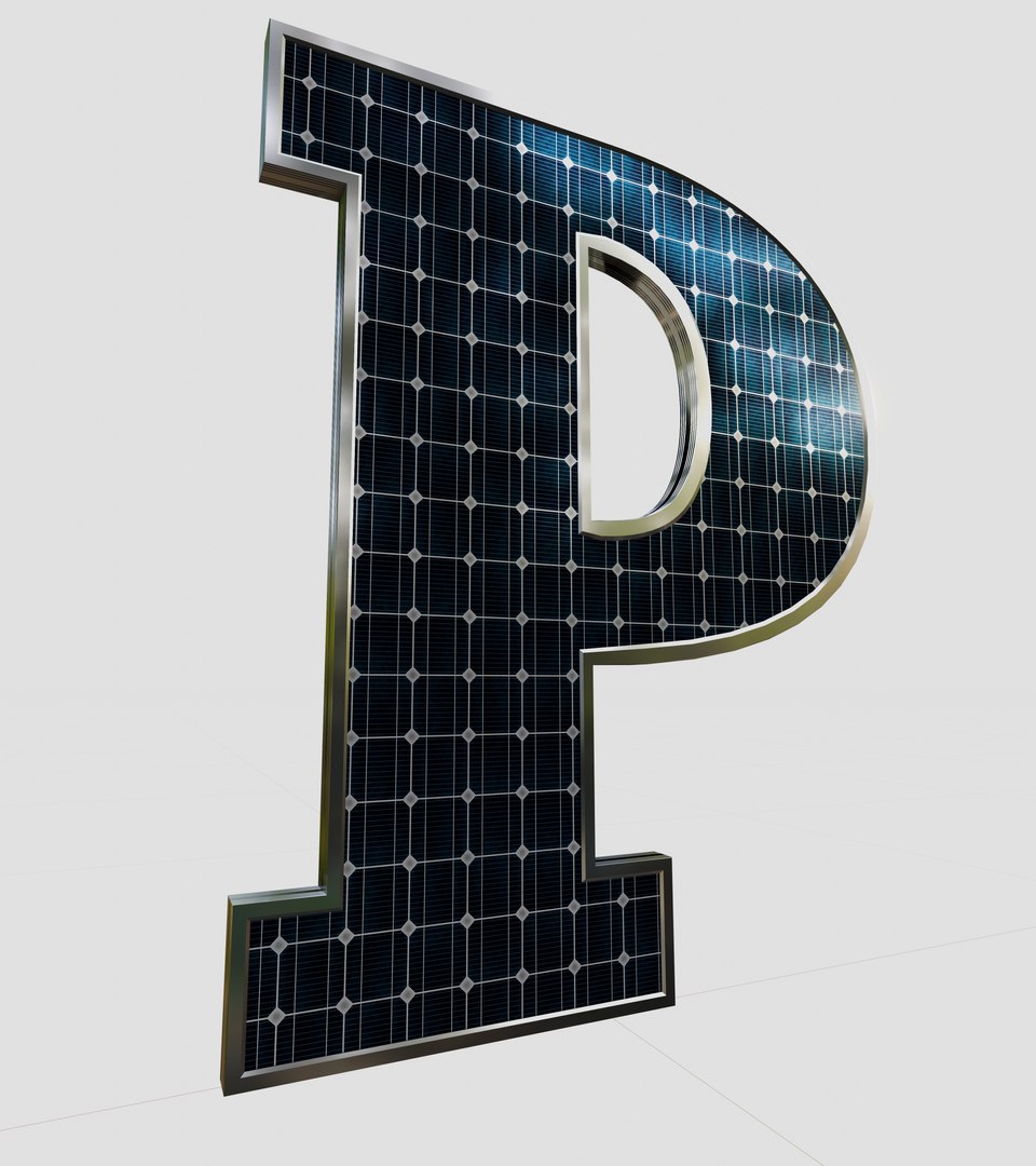 Solar Panel Letter - P 3D Model - TurboSquid 2242130